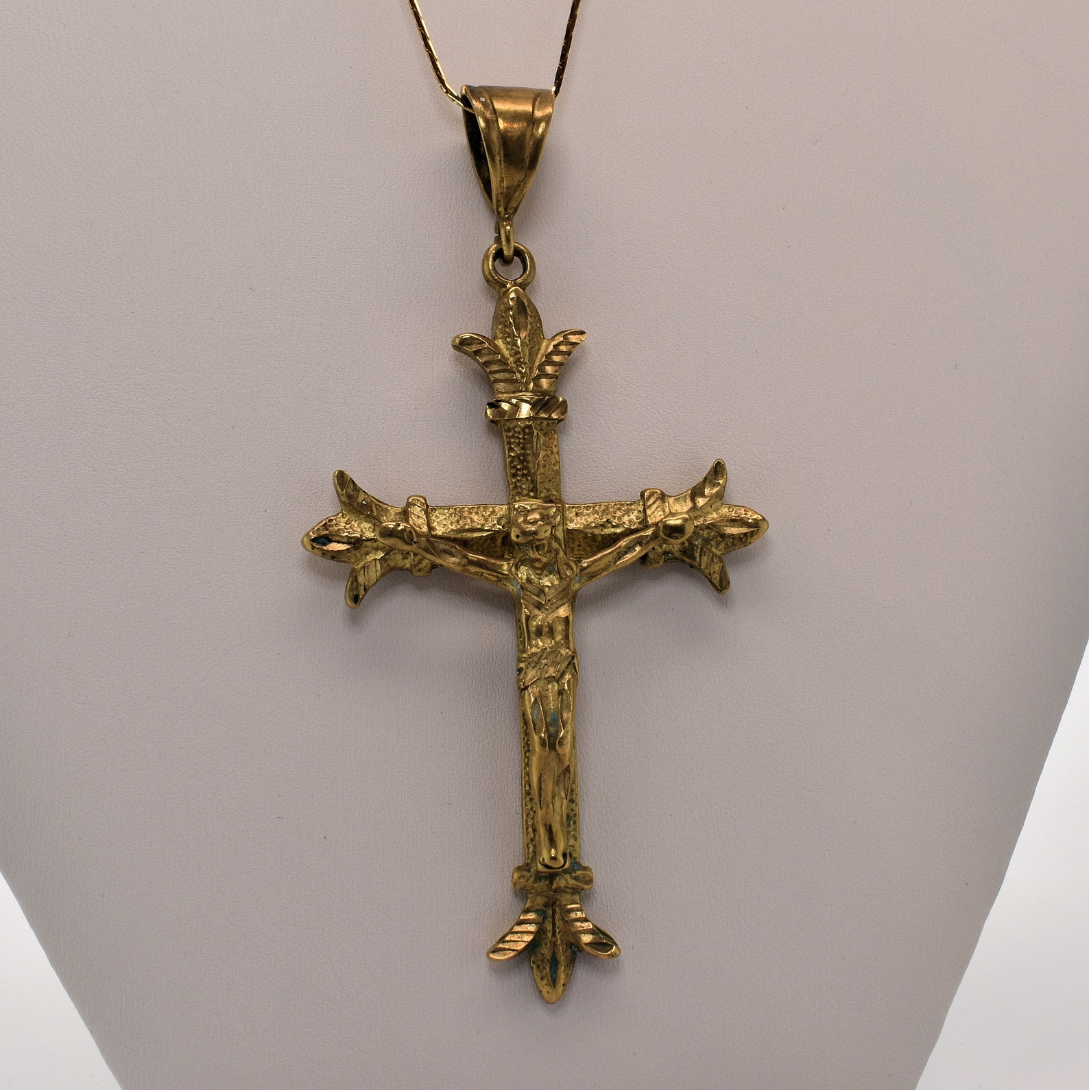 Estate Gold Crucifix Vintage 14K Solid Yellow Gold Pendant | Etsy