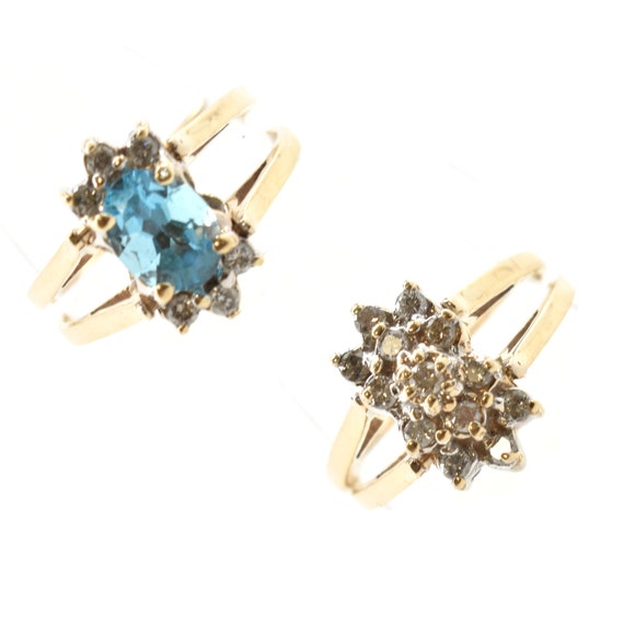 Estate 2-in-1 Ring Vintage 14K Solid Yellow Gold Natu… - Gem