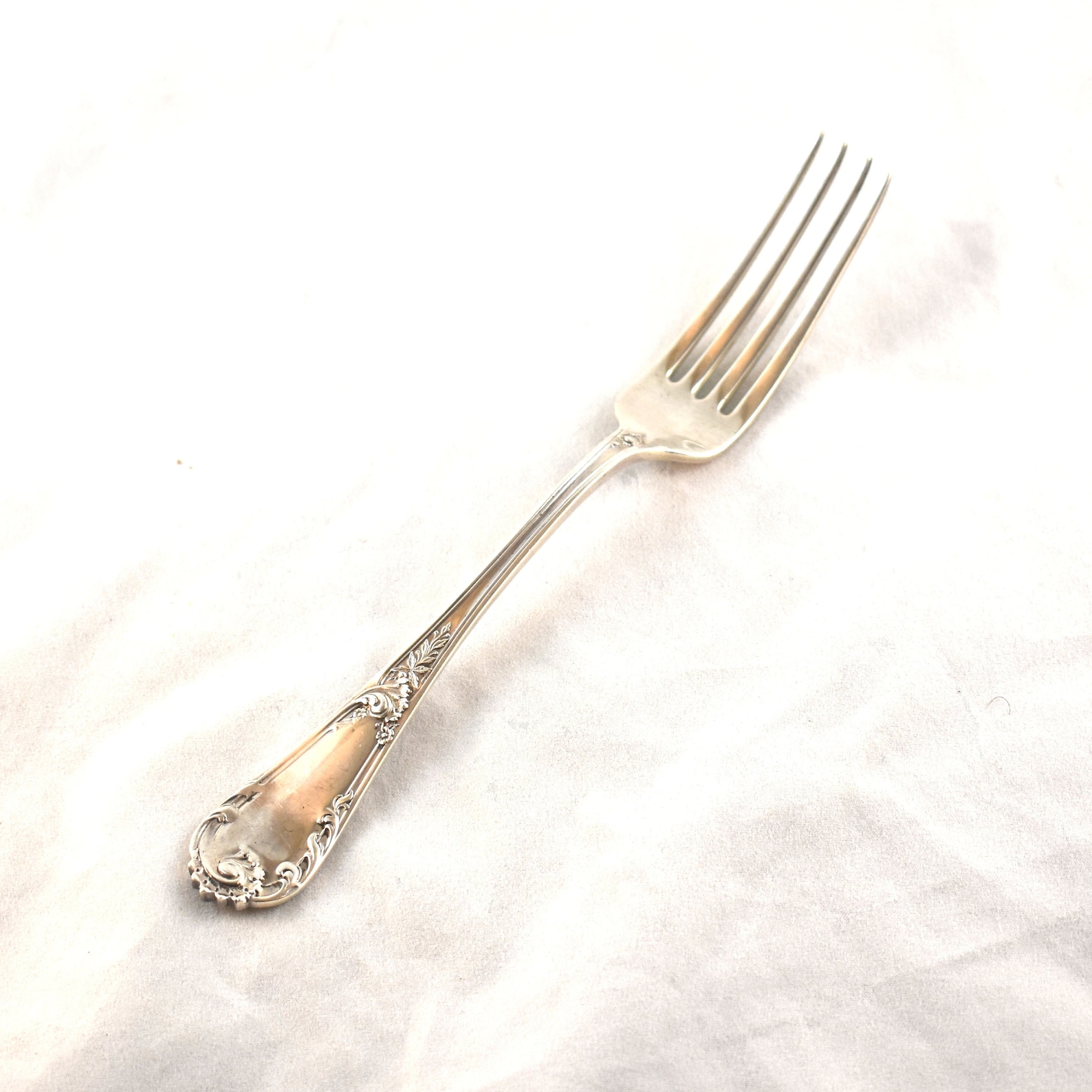 Antique Sterling Silver Fork: Dominick & Haff Louis XIV Old Style 1888 ...