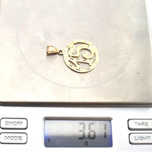 Estate Gold Pendant Vintage 14K Solid Yellow Gold Number 15 Quinceañera ...