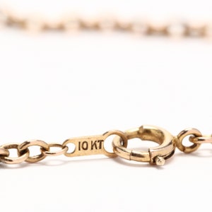 Estate Gold Necklace Vintage 10K Solid Yellow Gold Rolo Chain 18 Inches ...