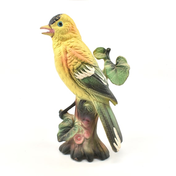 Vintage Goldfinch Figurine Estate Hand Painted Bird Signed - Etsy