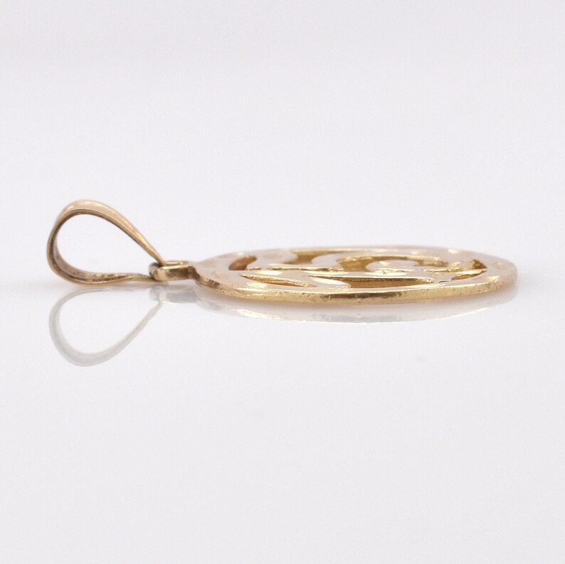 Estate Gold Pendant Vintage 14K Solid Yellow Gold Number 15 Quinceañera ...