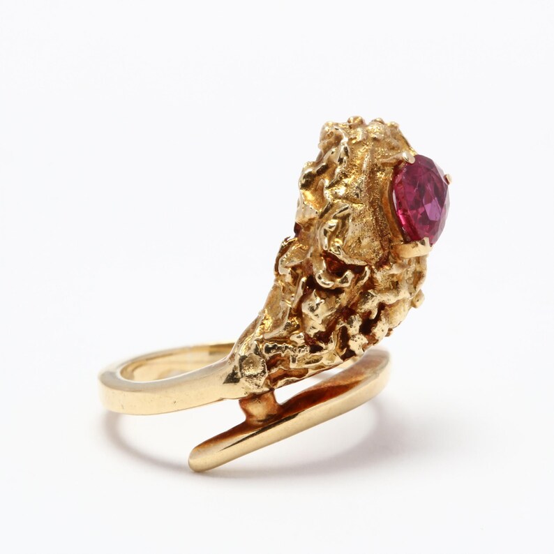 Estate Ruby Ring Vintage 18K Solid Yellow Gold Natural Ruby - Etsy