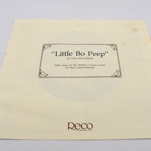 Estate Reco Plate Little Bo Peep Mother Goose Series by John - Etsy