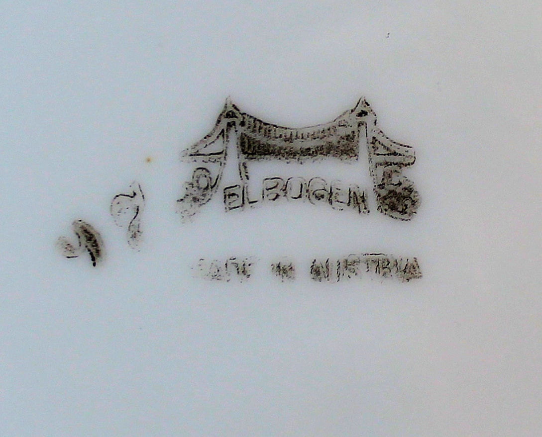 Vintage Austrian ELBOGEN Porcelain Portrait Plate 1910-1935 Gilded Made ...