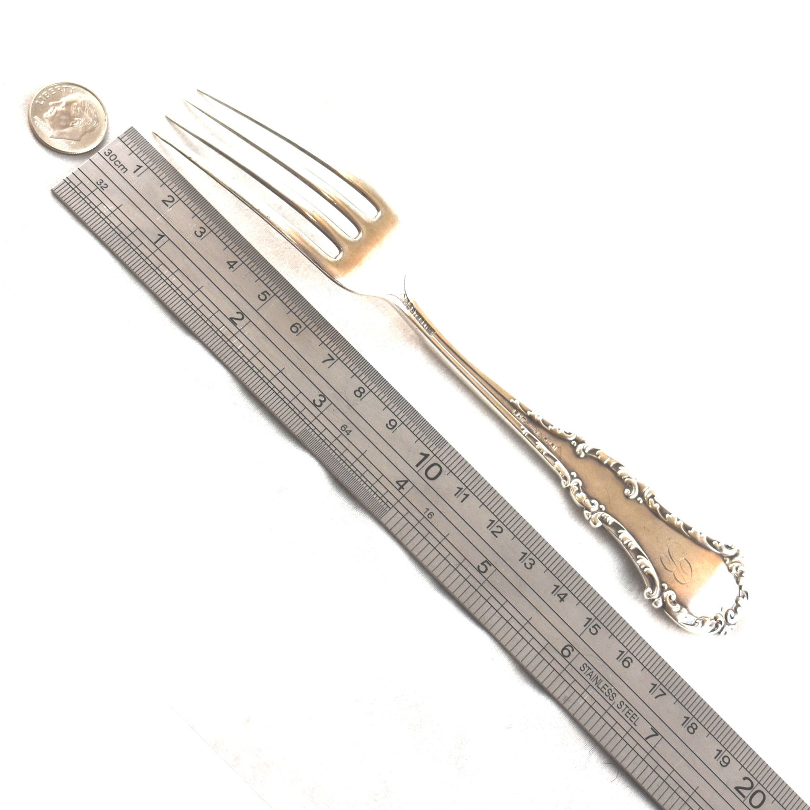 Antique Silver Fork Vintage 925 Solid Sterling Silver Frank M. - Etsy