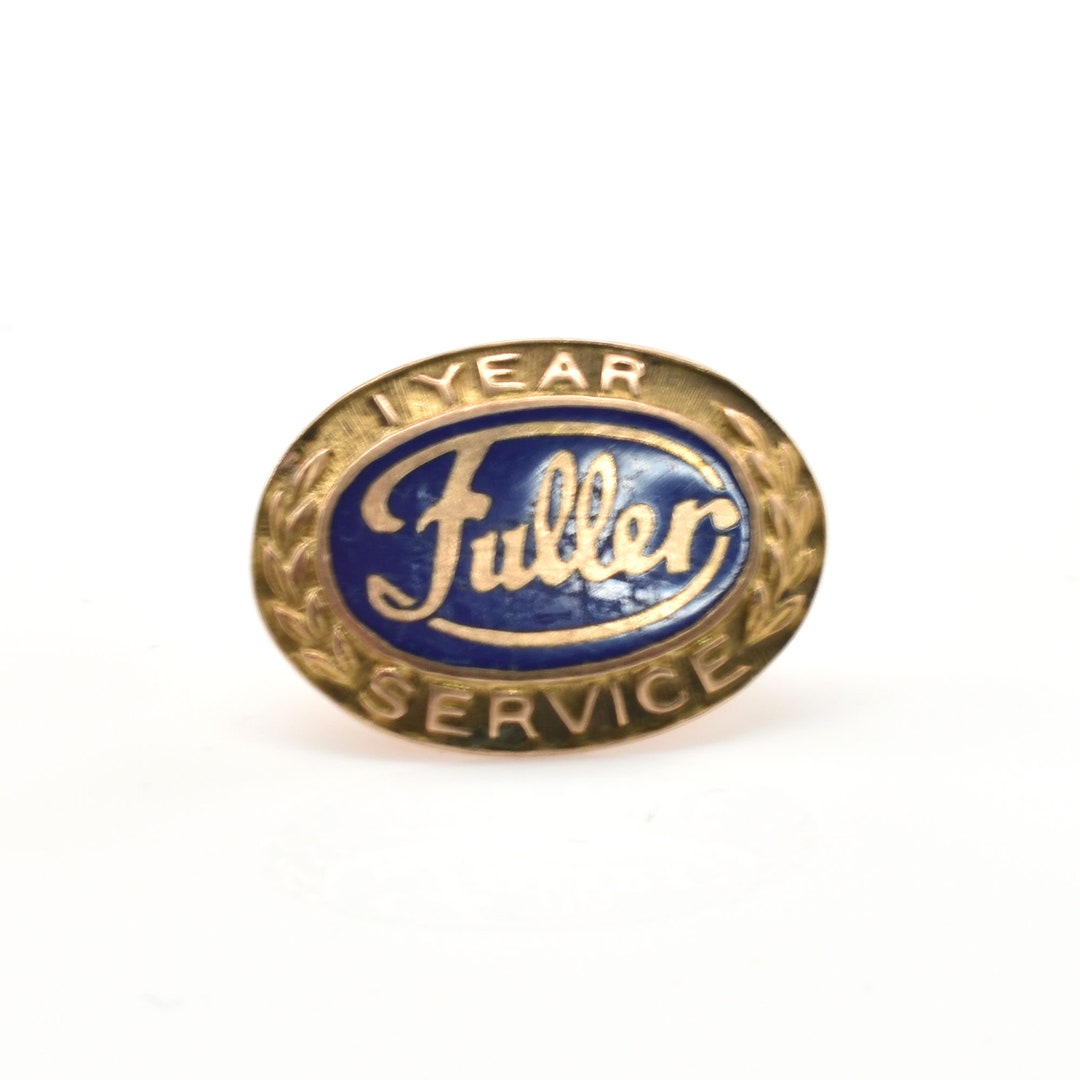 Estate Gold Pin Vintage 10K Solid Yellow Gold Fuller Brush 1 Year ...