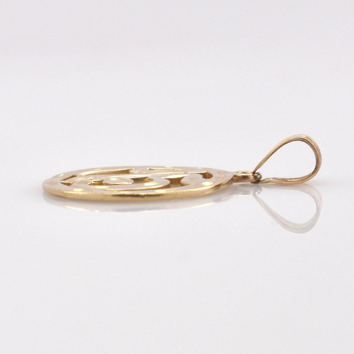 Estate Gold Pendant Vintage 14K Solid Yellow Gold Number 15 Quinceañera ...