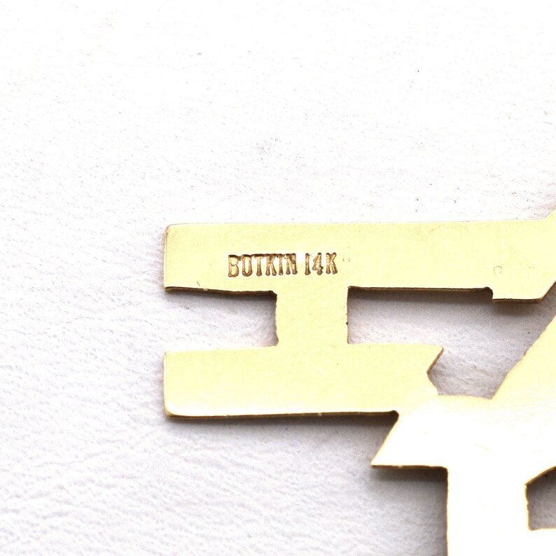 Estate JUDITH Charm Vintage 14K Solid Yellow Gold Name Pendant Holiday ...