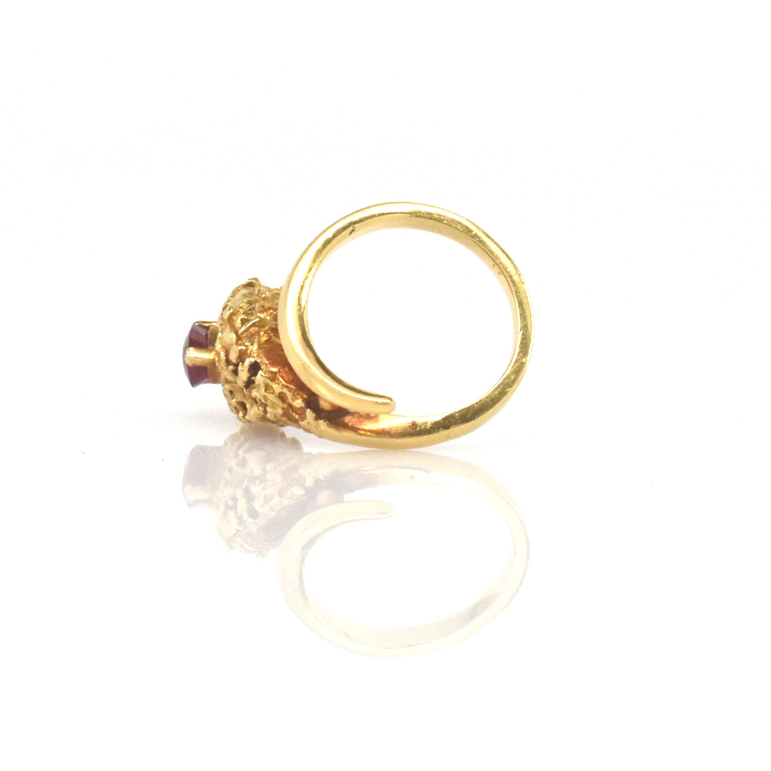 Estate Ruby Ring Vintage 18K Solid Yellow Gold Natural Ruby - Etsy