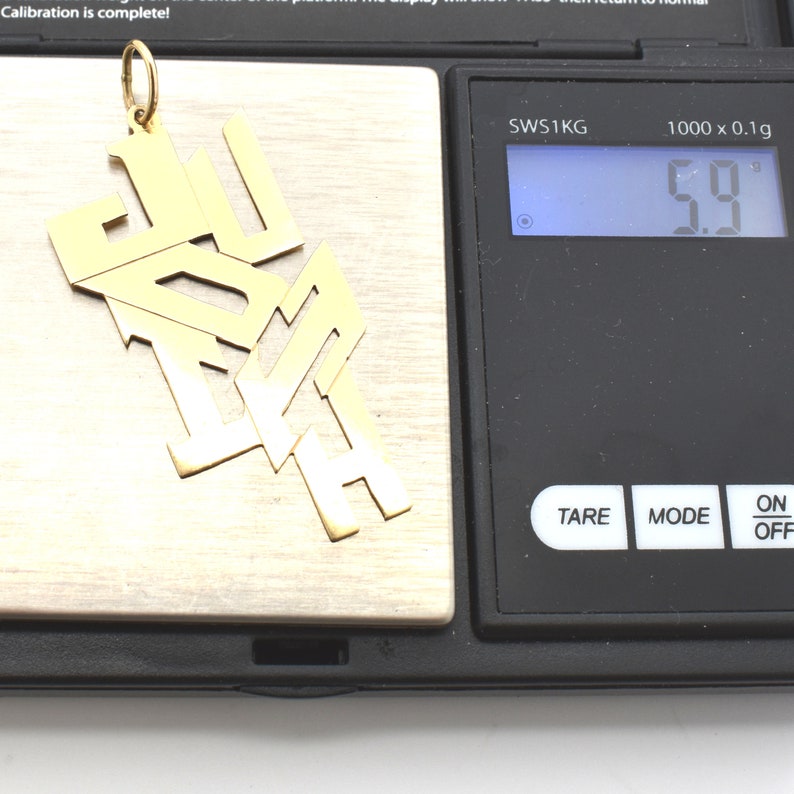 Estate JUDITH Charm Vintage 14K Solid Yellow Gold Name Pendant | Etsy