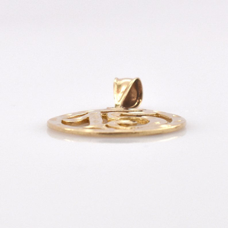 Estate Gold Pendant Vintage 14K Solid Yellow Gold Number 15 Quinceañera ...