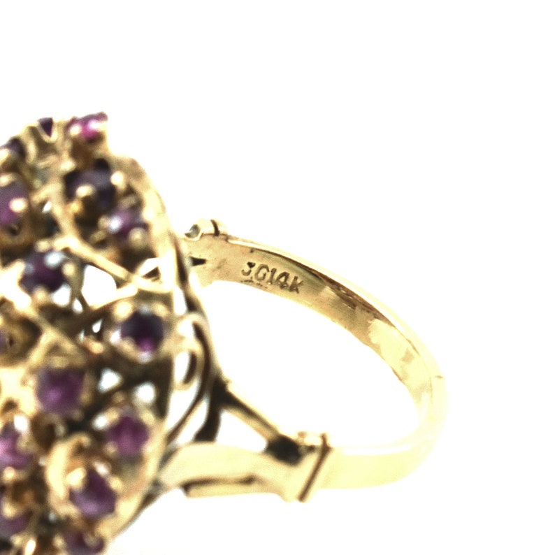 Estate Ruby Ring Vintage 14K Solid Yellow Gold Natural | Etsy