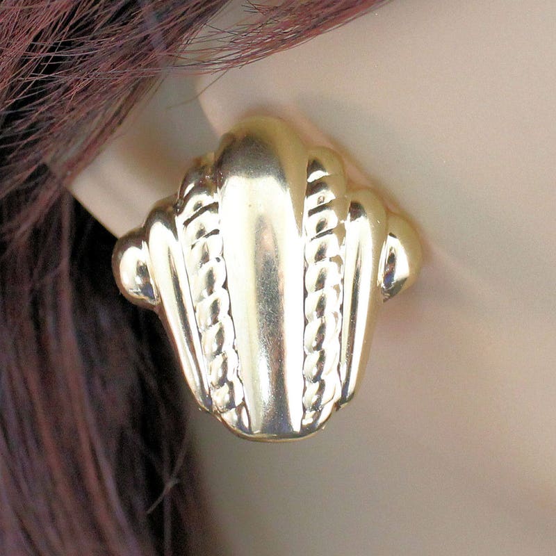 Omega Back Earrings - Etsy