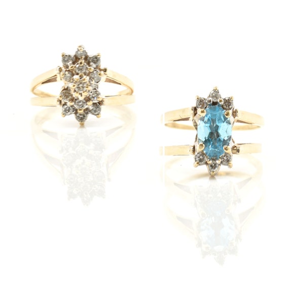Estate 2-in-1 Ring Vintage 14K Solid Yellow Gold Natu… - Gem