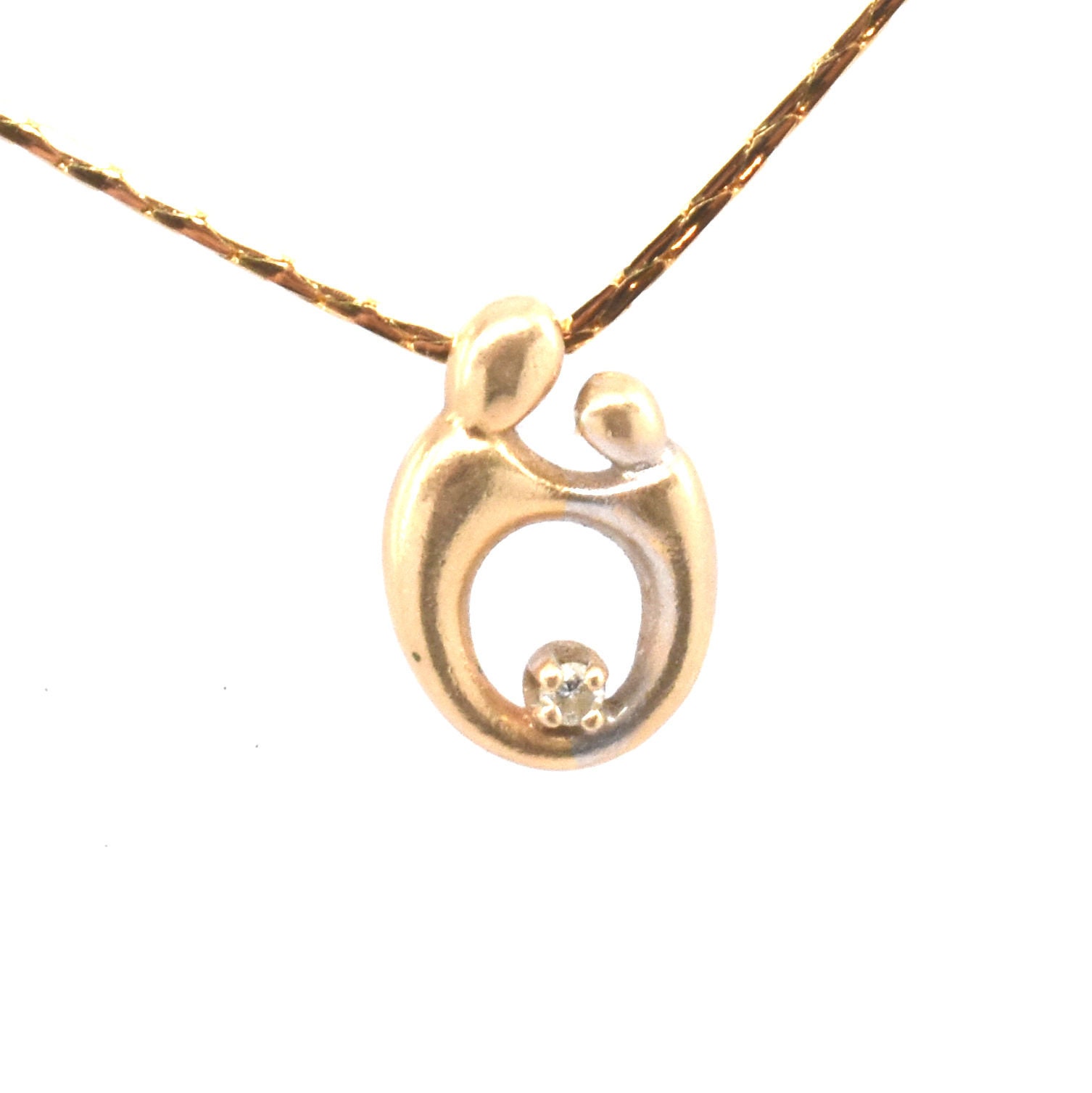 VINTAGE KAYNAR 14K GOLD MOTHER AND CHILD PENDANT ugel01ep.gob.pe