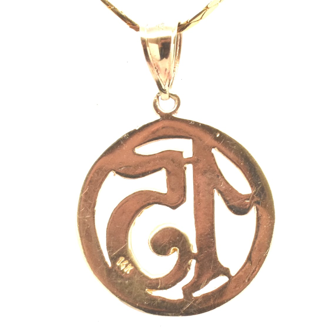 Estate Gold Pendant Vintage 14K Solid Yellow Gold Number 15 Quinceañera ...