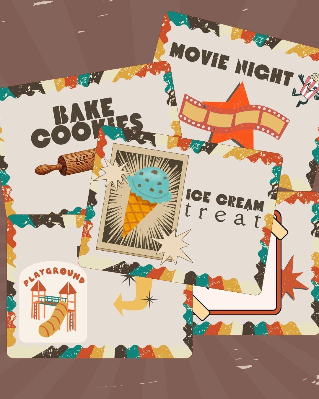 Retro Printable Reward Cards for Kids | Digital Download | Editable ...