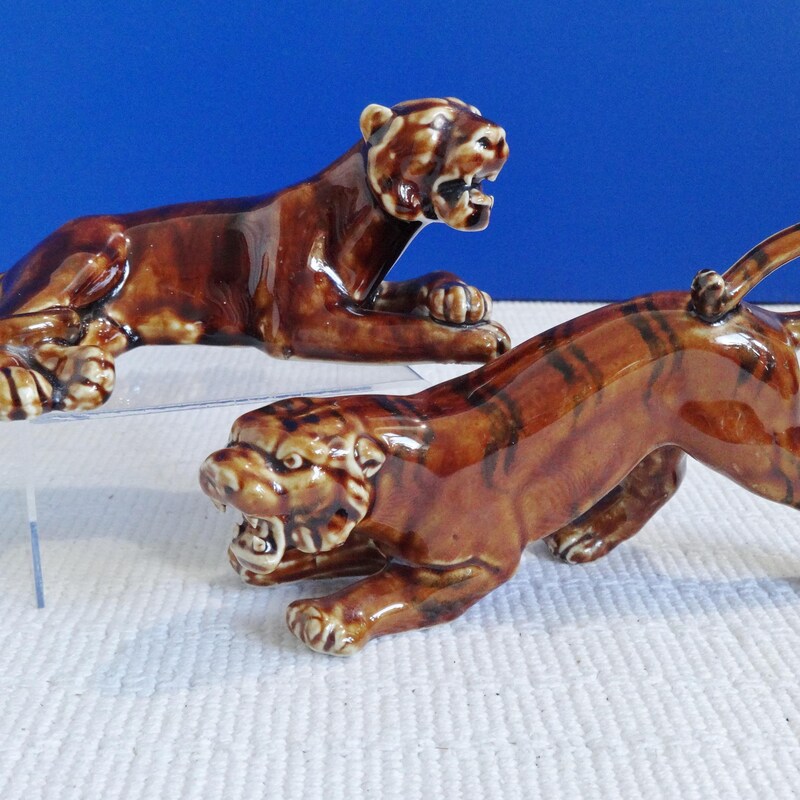 Porcelain Tiger Figurine - Etsy
