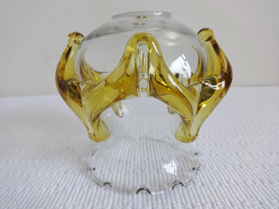 Murano Amber Glass Drip Light Shade Lampshade Vintage - Etsy