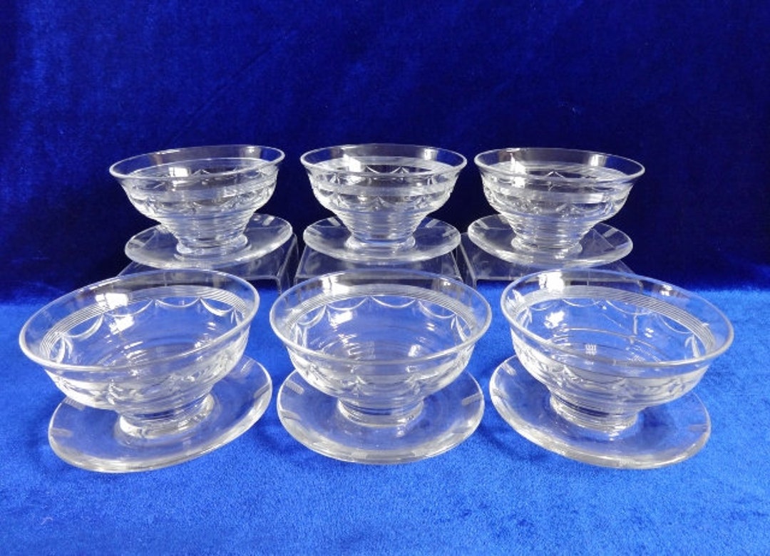 Stuart Crystal Glass Sundae Dishes / Bowls Set of 6 Vintage - Etsy