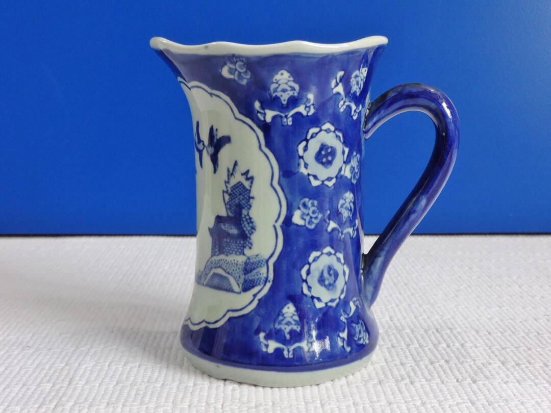 Chinese Willow Pattern Blue Water Jug Pitcher - Etsy