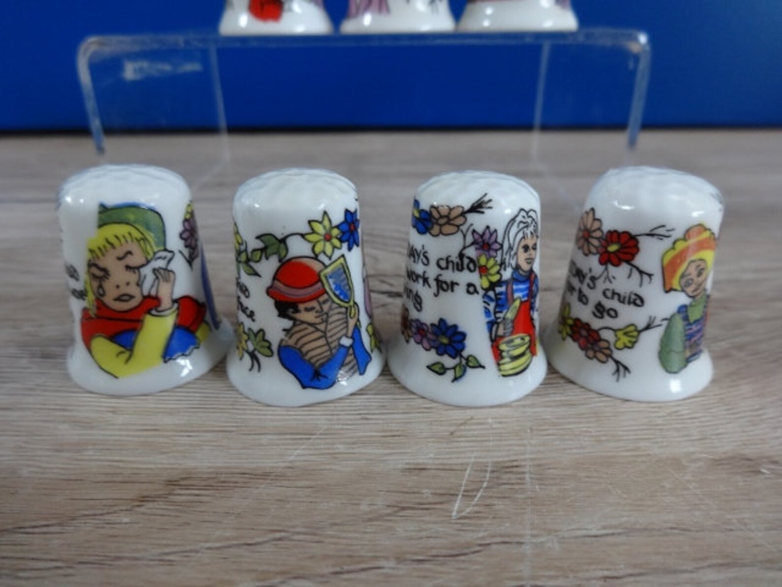 Days of the Week Child Sayings Thimble Collection Set of 7 - Etsy