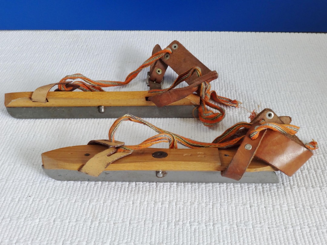 Vintage Dutch Wooden Ice Skates - Etsy