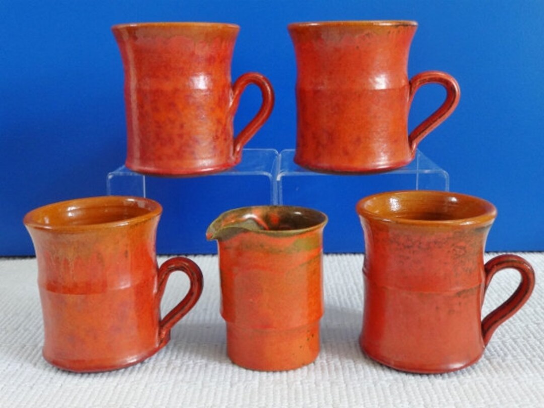 Mid Century Denmark Janus Design 4 X Mugs & 1 Jug Vintage - Etsy