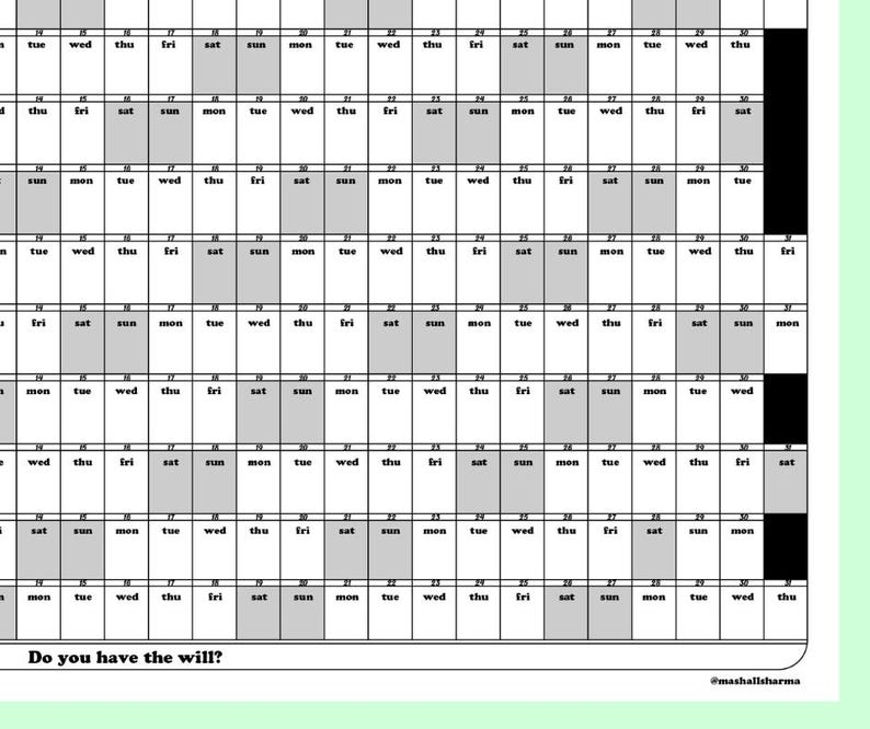 2026 Jahr auf einen Blick Kalender – 24x36 One Page Kalender ...