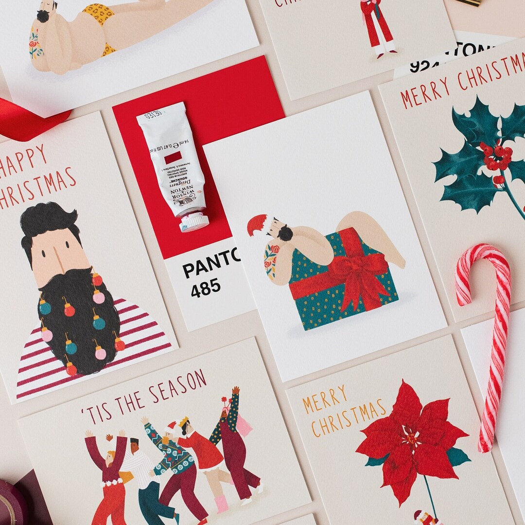 6 Card Bundle, Christmas Card Bundle, Pack of Cards, Greeting Card Set ...