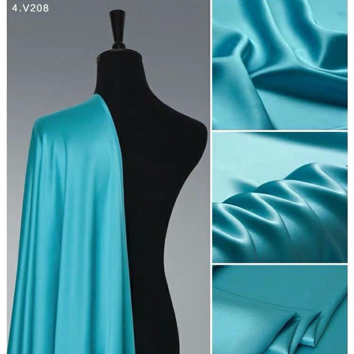 Ocean Blue 19mm Silk Satin Fabric by the Yard or Meter100 - Etsy