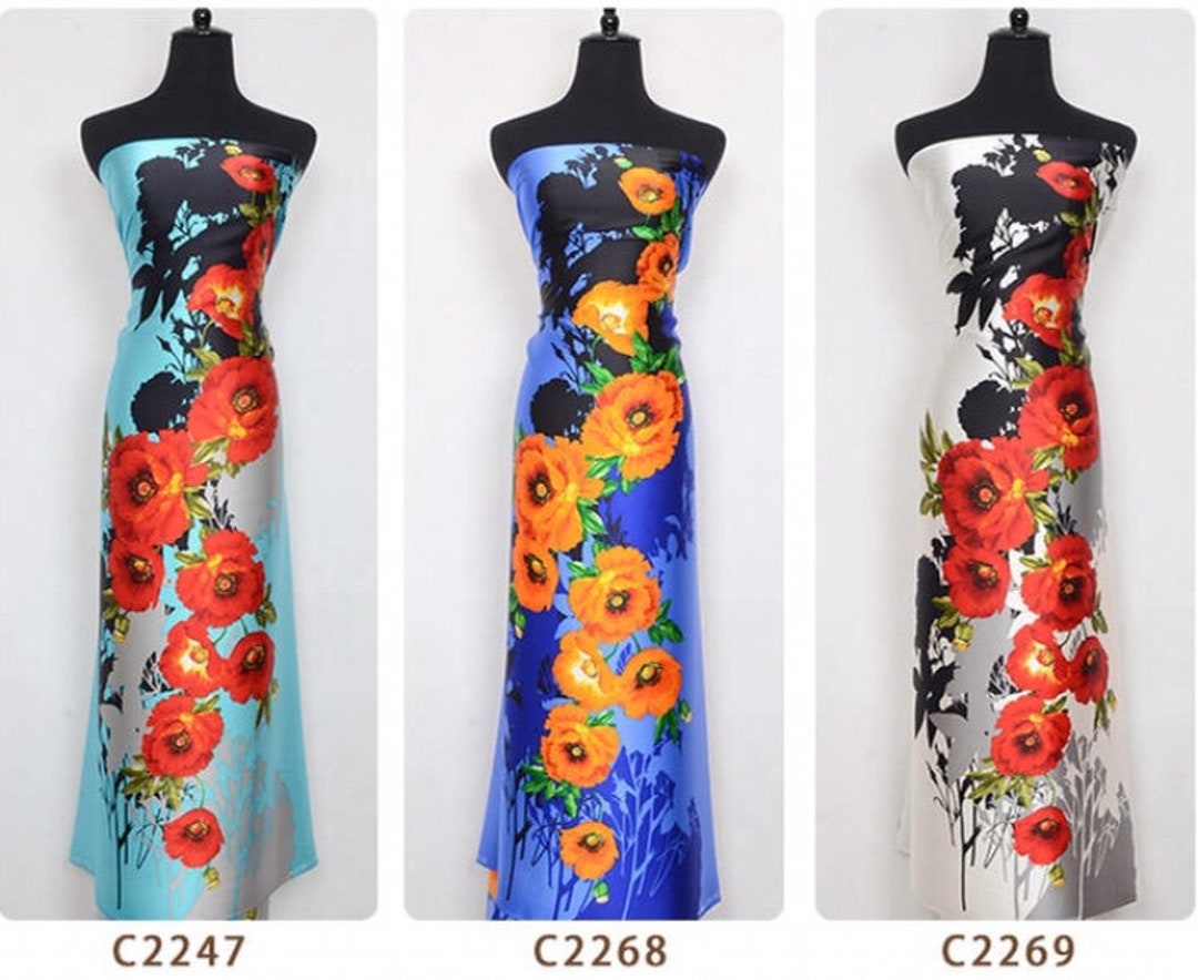 Eco-friendly Silk Satin Fabricsbeautiful Abstract Gorgeous - Etsy