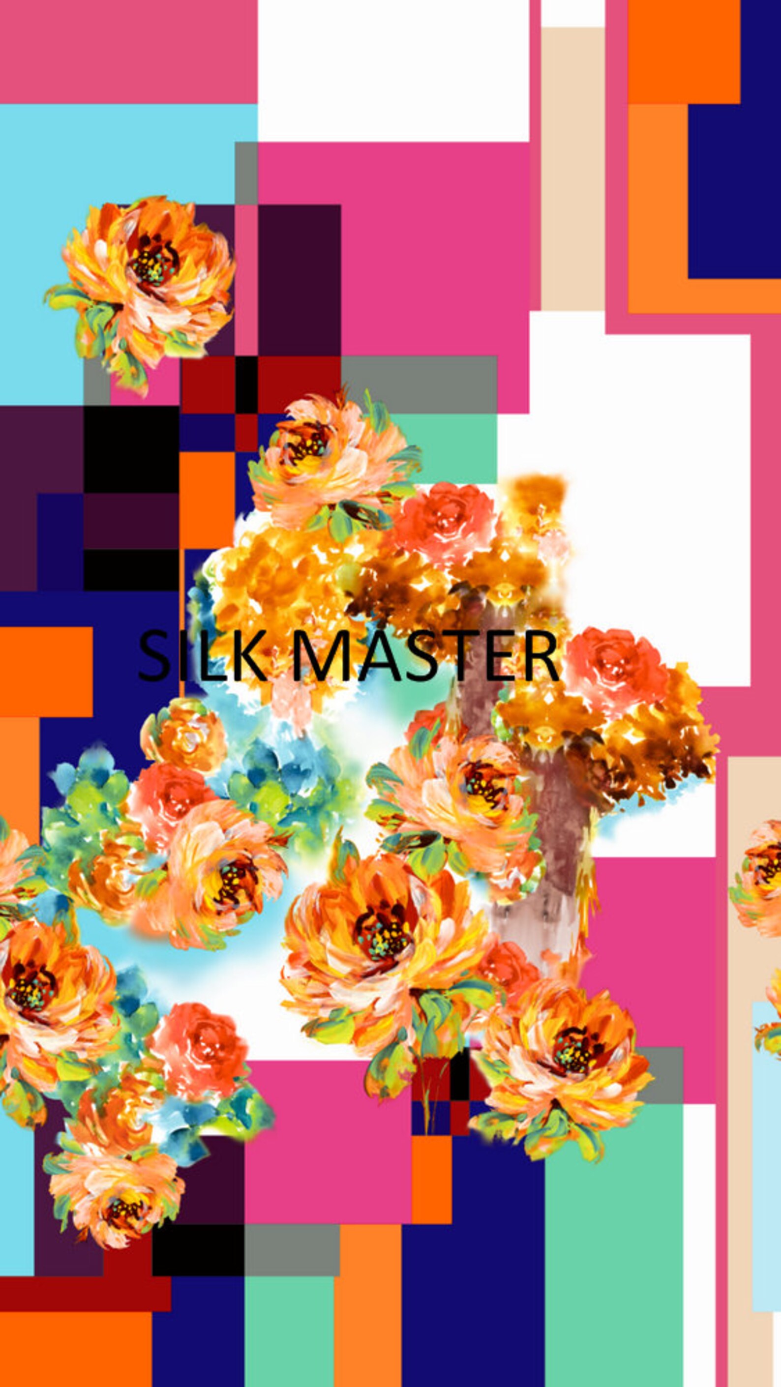 Fashion Designer Print Silkfabricbeautiful Abstract Hand - Etsy