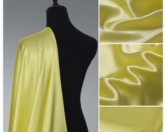 Brown Sugar Silk Satin Fabric by the Yard Designer Solid - Etsy