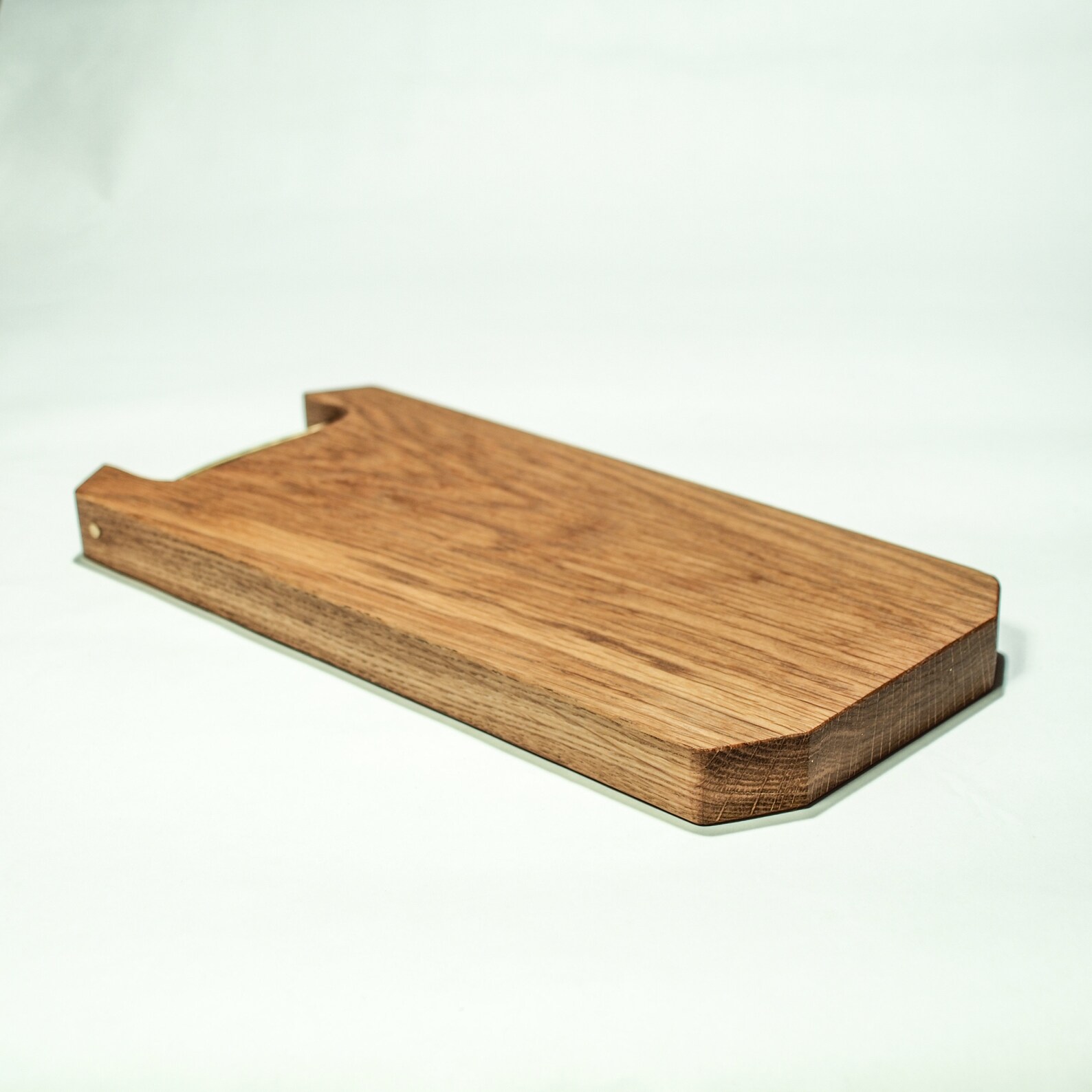 Funky White Oak Serving Board With Brass Handle // Hand-planed - Etsy