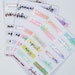 MONTHLY HEADERS Paint Swatch 3 Colour Combinations Functional Stickers ...