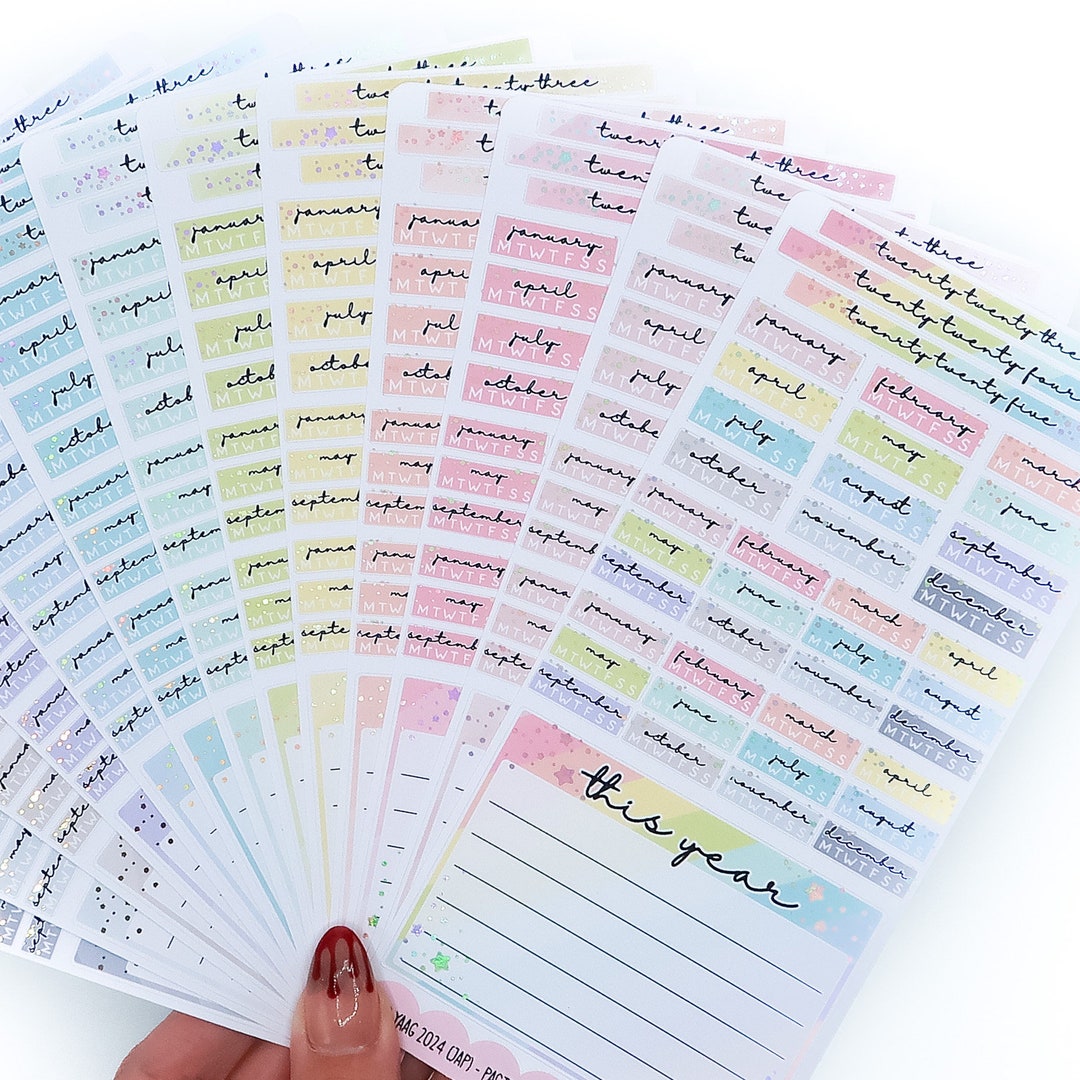 Pastel Weeks Year at a Glance 2023 13 Colour Choices Hobonichi ...