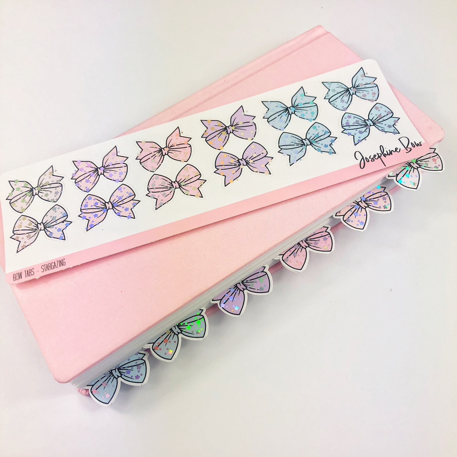 BOW TABS Foiled Planner Tabs Vinyl Perfect for - Etsy UK