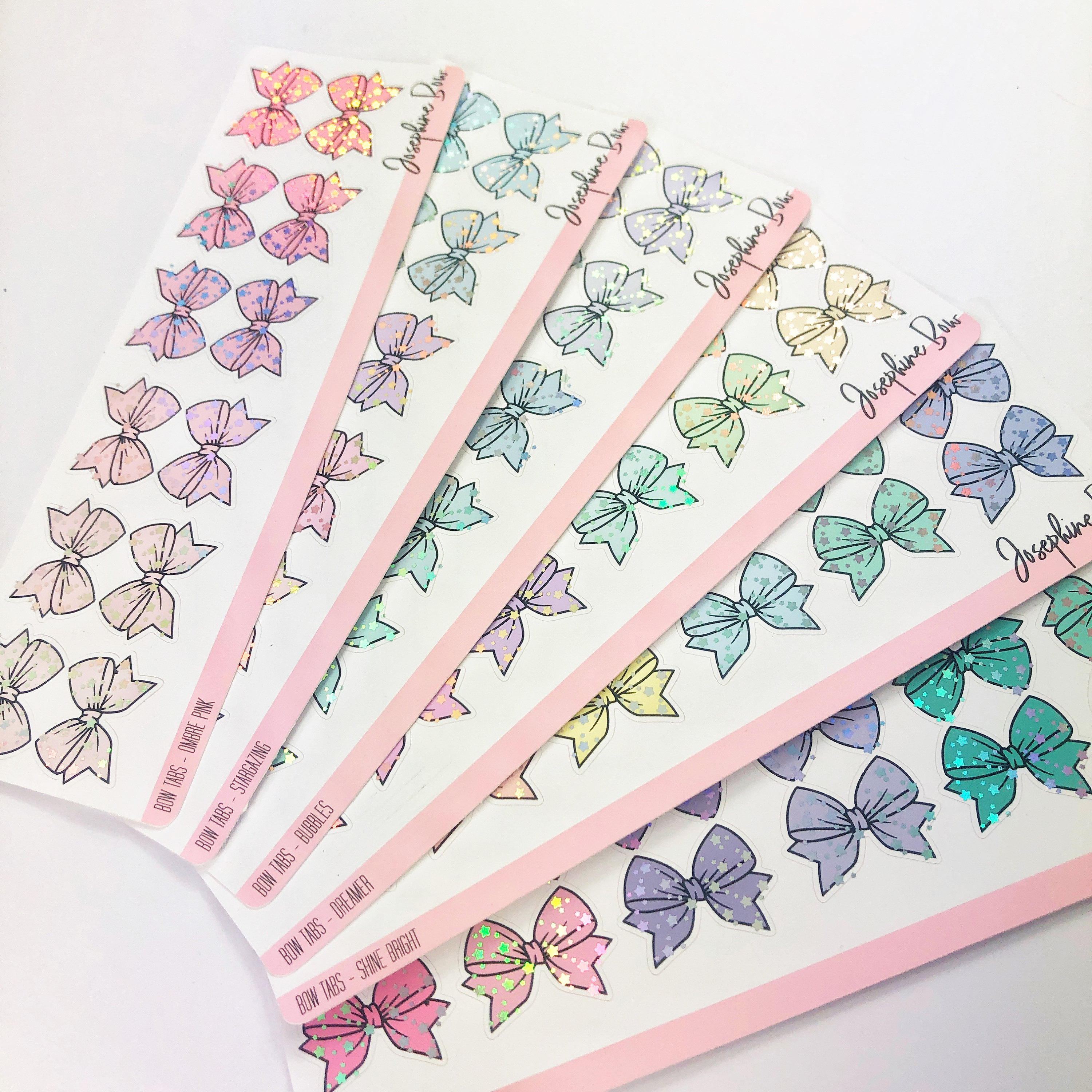 BOW TABS Foiled Planner Tabs Vinyl Perfect for - Etsy UK