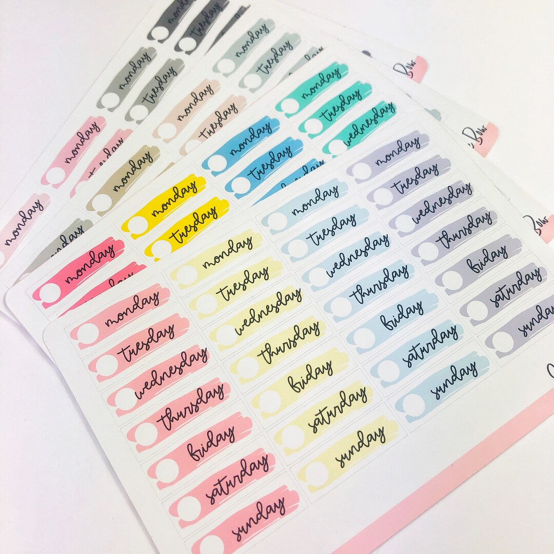 DAILY HEADERS Paint Swatch 3 Colour Combinations Functional Stickers ...