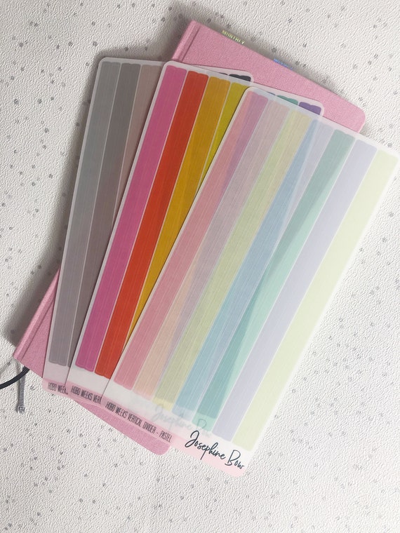 TRANSPARENT PAGE DIVIDERS Vertical 3 Colour Combinations | Etsy