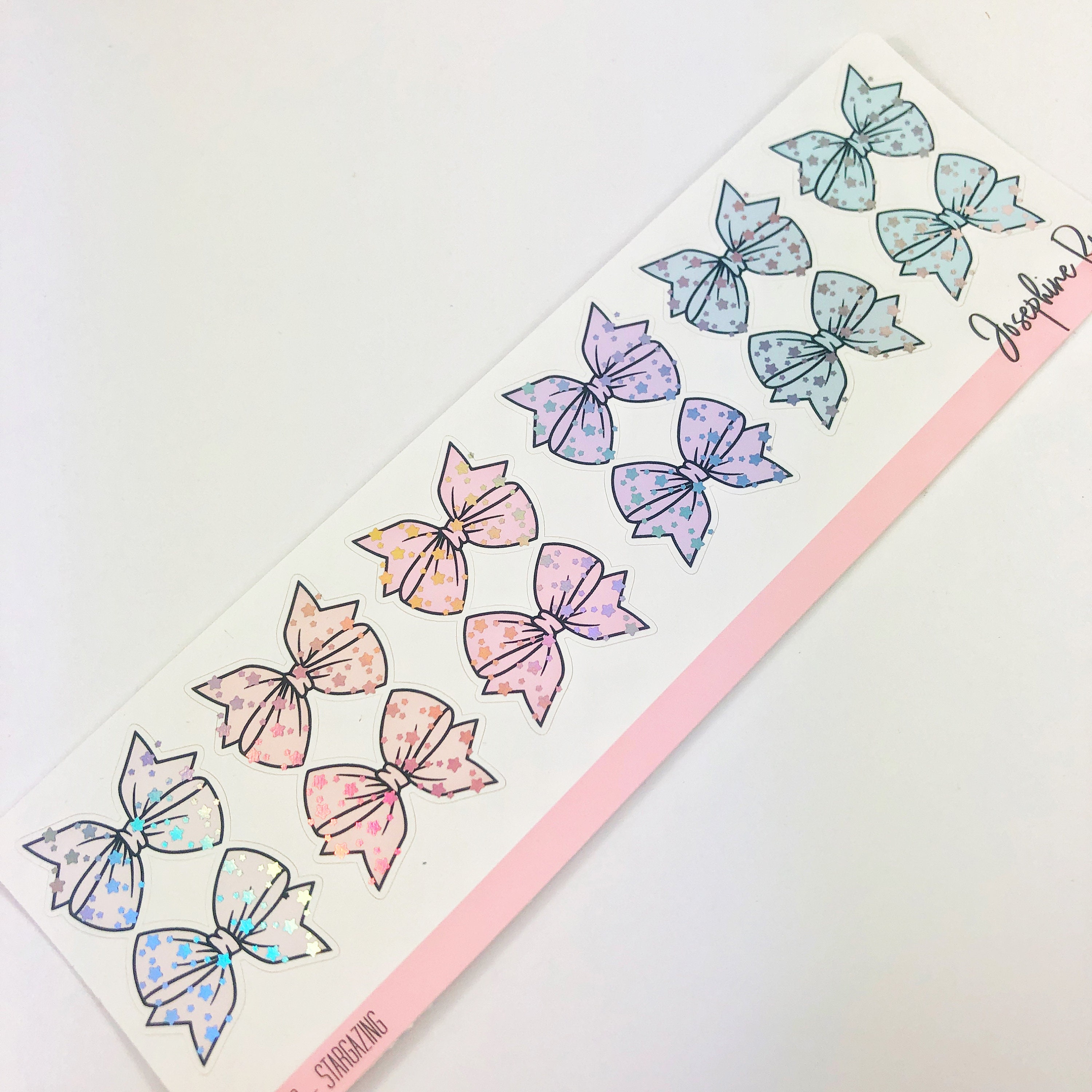 BOW TABS Foiled Planner Tabs Vinyl Perfect for - Etsy UK