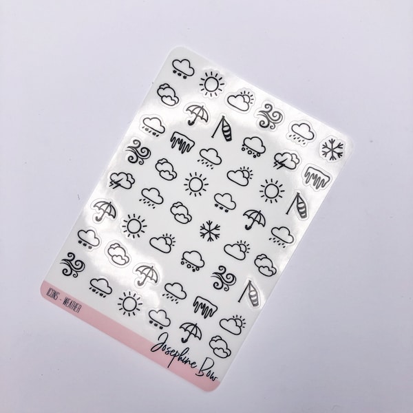 Transparent Weather Stickers - Etsy