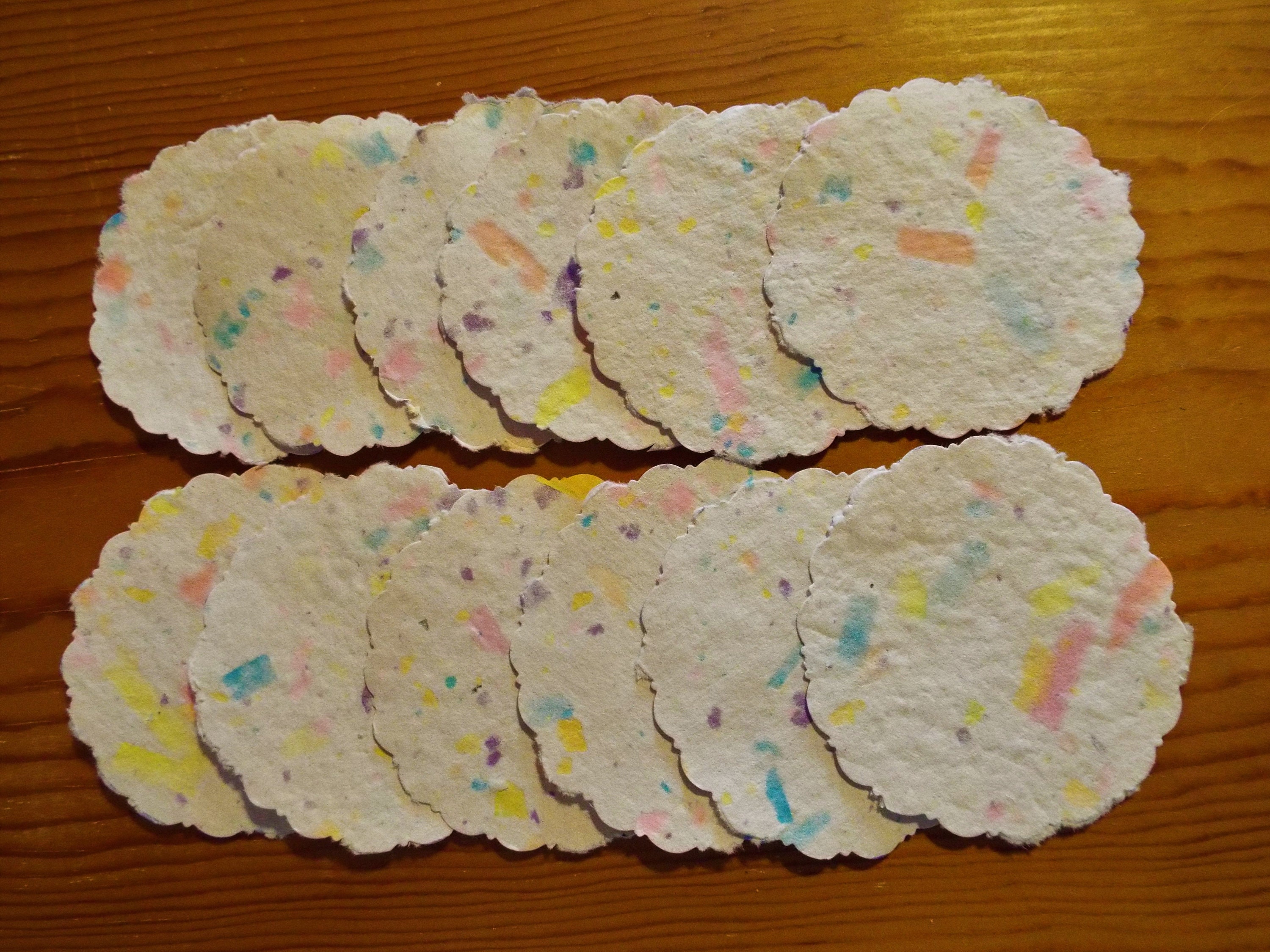 Handmade Paper Coasters, Set of 12 Party Coasters, Bar Coasters - Etsy