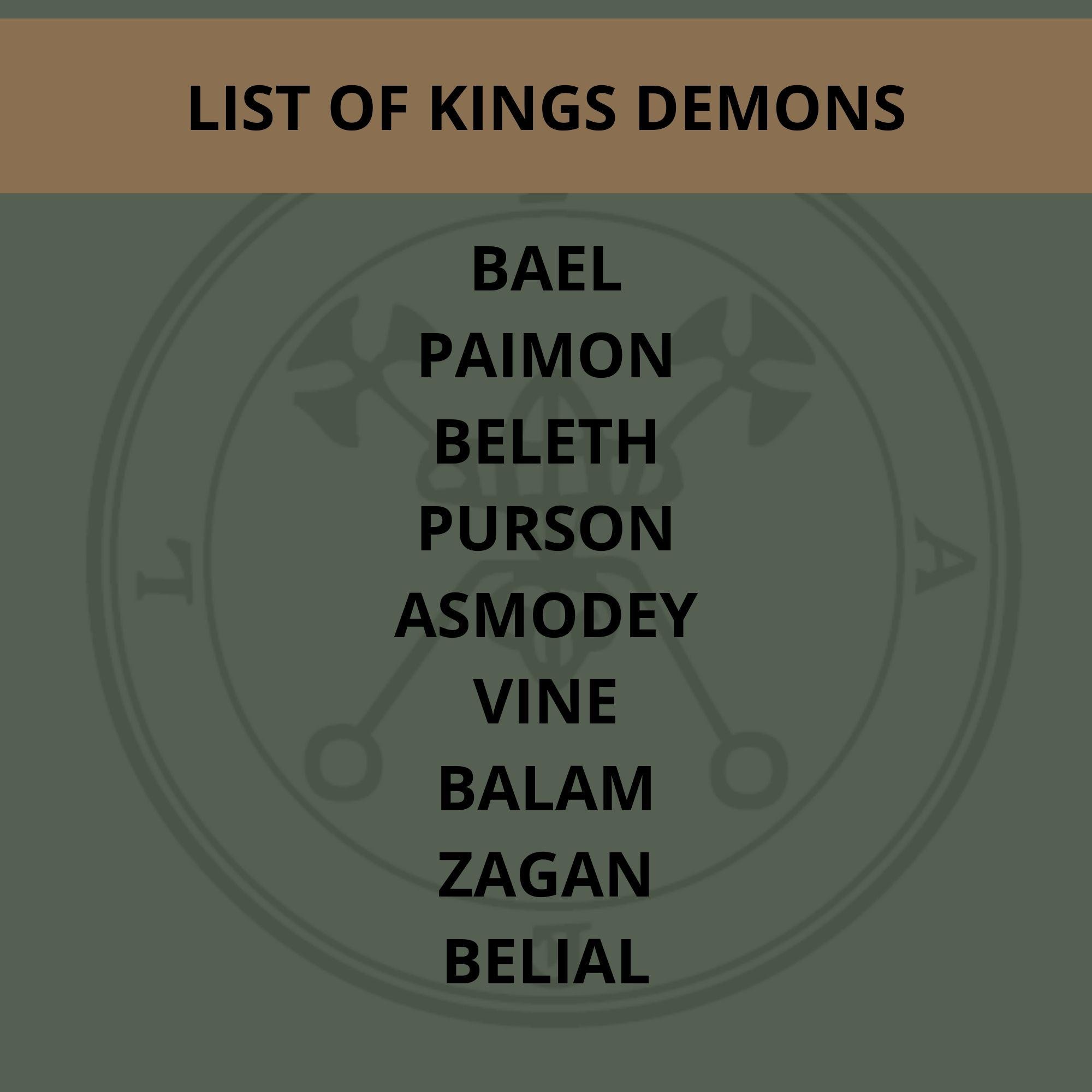 Ars Goetia 9 Kings Demons Lesser Key of Solomon | Digital Grimoire ...