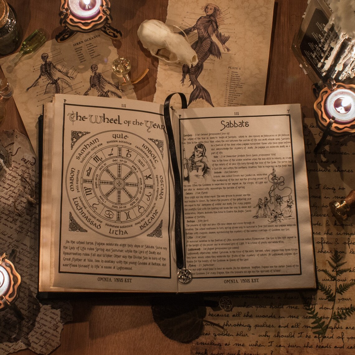 5 Pages Set Digital Printable Grimoire Book of Shadows Witches - Etsy ...