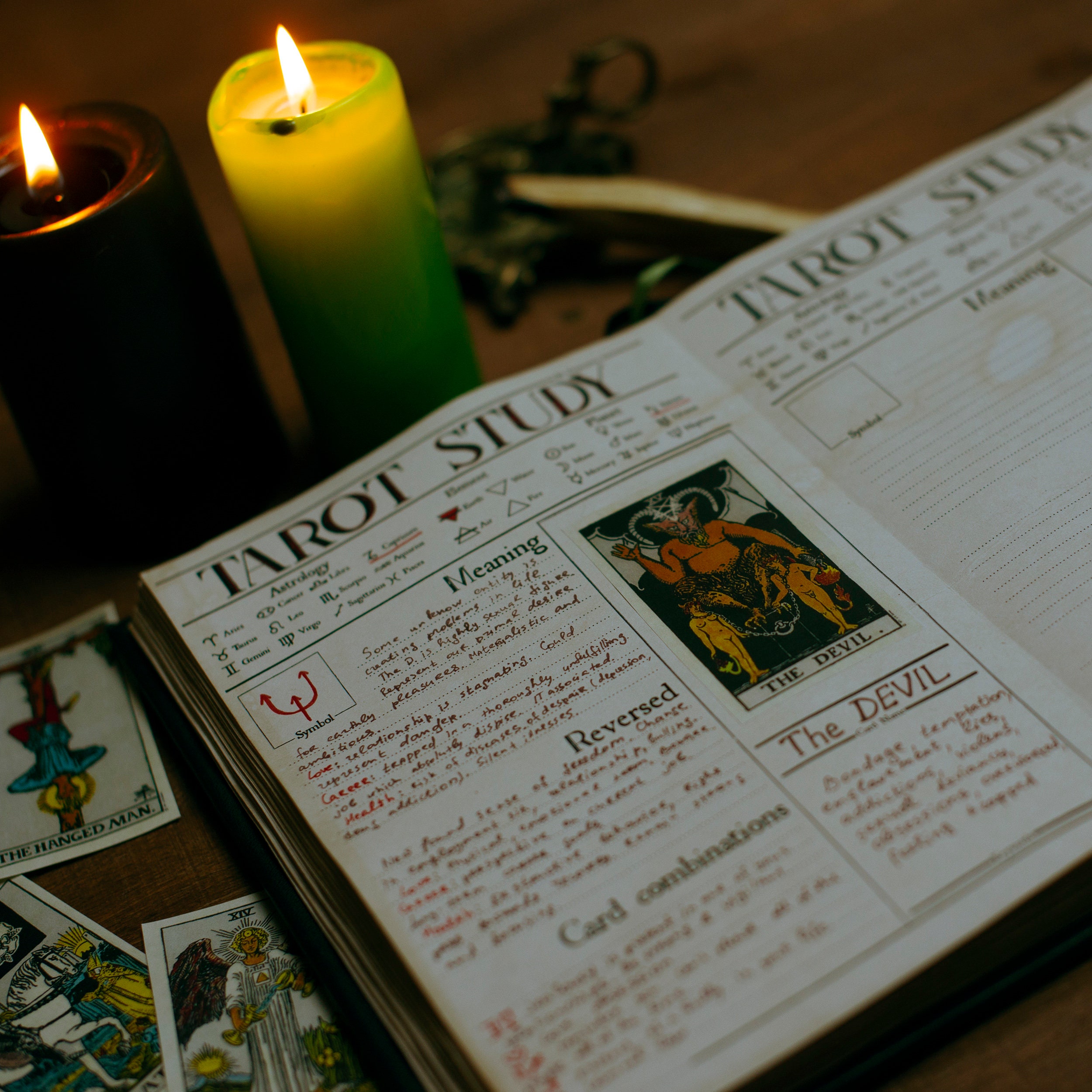 Digital Tarot Study Worksheet Page With Stickers Printable - Etsy