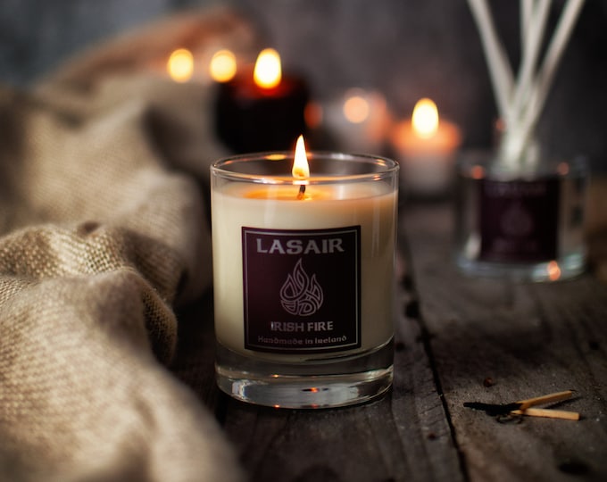 Irish Fire Scented Candle Made in Ireland Amber Tobacco Peat Oakmoss ...